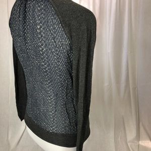 Kookai | Sweaters | Kookai V Neck Sheer Patterned Back Panel Sweater S ...